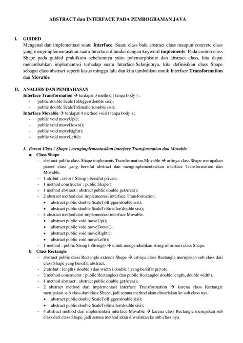 Abstract Dan Interface Pada Java I Guided Mengenal Dan Implementasi