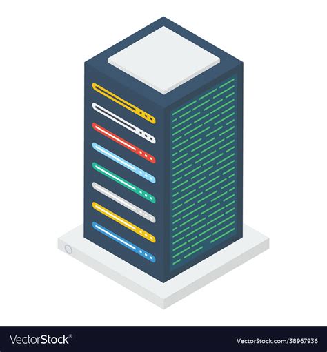 Data Server Rack Royalty Free Vector Image VectorStock