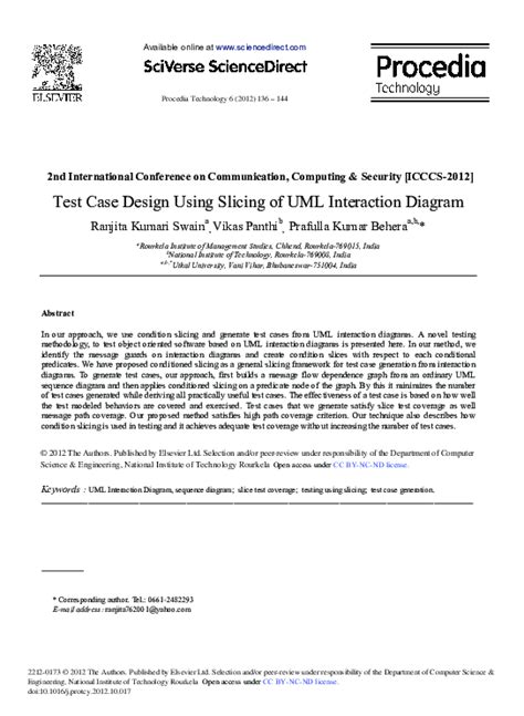 pdf test case design using slicing of uml interaction diagram durga