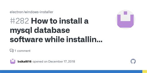 How To Install A Mysql Database Software While Installing Electron