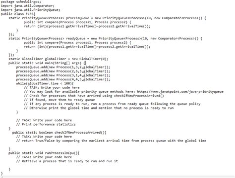 Solved Package Schedulingos Import Java Util Comparator Chegg