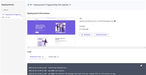 Deployments Contentstack