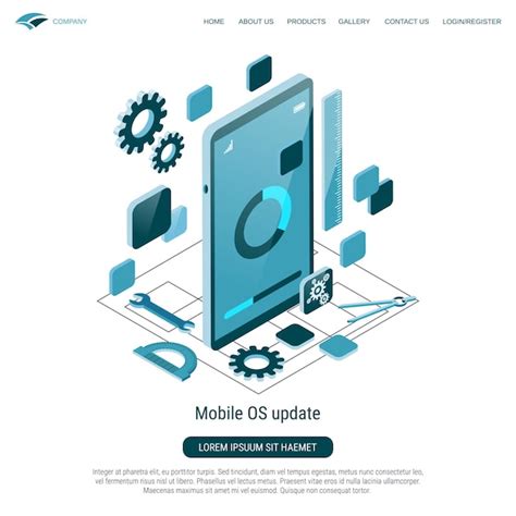 Premium Vector Mobile Os Update Software Upgrade Flat 3d Isometric