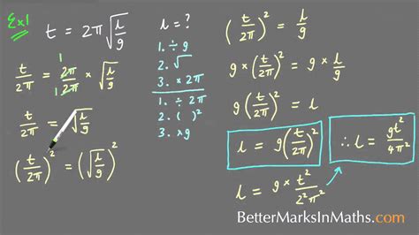 Vce Maths Methods How To Transpose Formulas With Square Roots Youtube