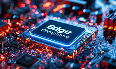 Edge Computing Concept Highlighted On A Motherboard Illustrating Advanced Data Processing