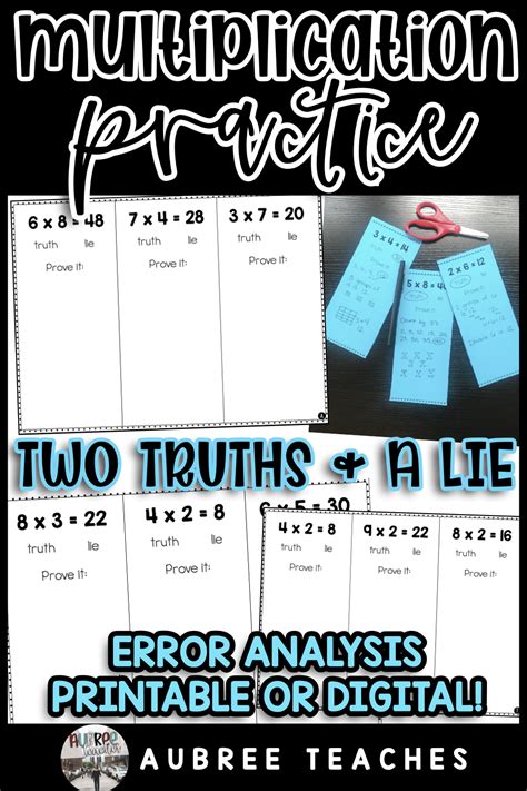 Multiplication Fact Practice And Error Analysis Digital For Distance