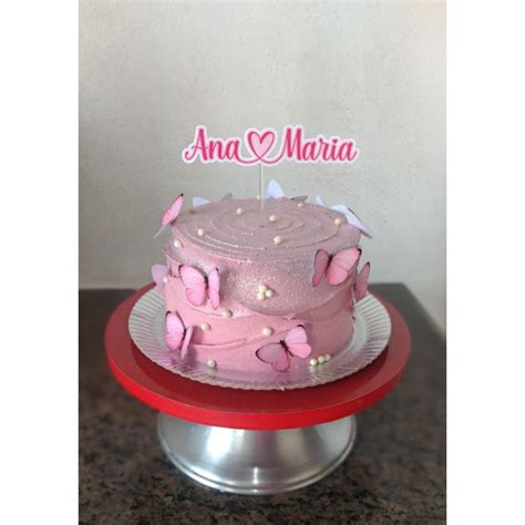 Topo Topper De Bolo Adulto Feminino Borboletas Shopee Brasil