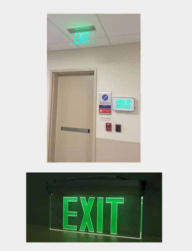 EXIT Glow Sign Double Sided Transparent Board With LED At Piece In New Delhi ID
