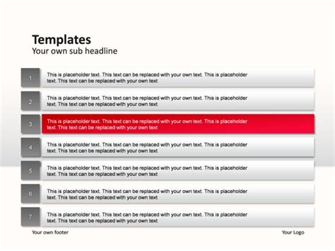 PowerPoint Slide List Diagram Vertical Boxes P CrystalGraphics Com