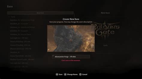 Any Particular Reason The Game Wont Let Me Save R Baldursgate3
