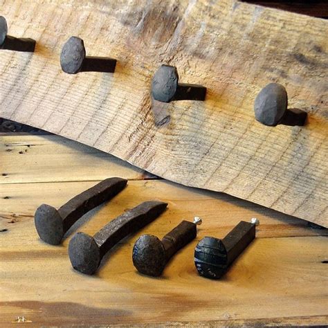 Railroad Spike Hook With Screw Rustic Hook Industrial Hardware
