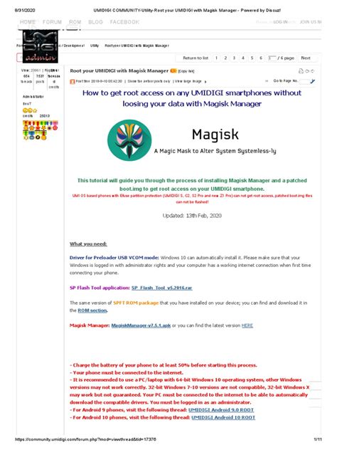 Umidigi Community Utility Root Your Umidigi With Magisk Manager