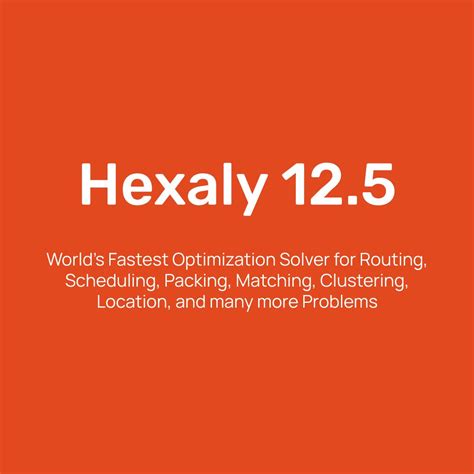 🚀 Hexaly 125 Releases New Features And Performance Improvements Learn More Here Lnkd