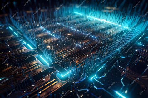 Premium Ai Image Nanotechnology Microchip Chip Board Processor Futuristic Computing Technology