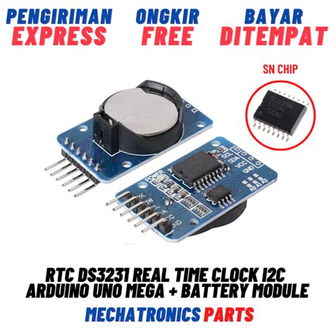 jual rtc ds3231sn ds3231m real time clock i2c arduino uno mega