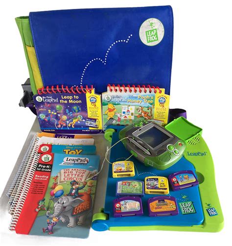 Leapfrog Leappad Learning System Bundle Books Cartridges Backpack