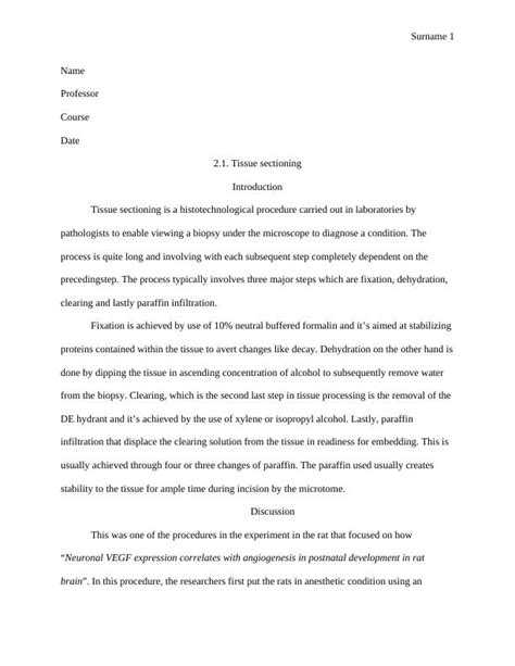 Tissue Sectioning For Biopsy Analysis Desklib