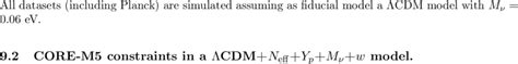 68 Cl Constraints On Cosmological Parameters In The Λcdmwm ν N Eff