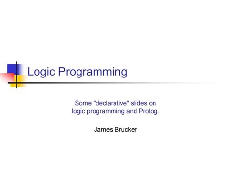 09 Logic Programming Ppt