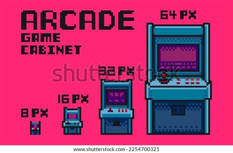 Pixel Art Retro Arcade Game Cabinet Stock Vector Royalty Free 2254700321 Shutterstock