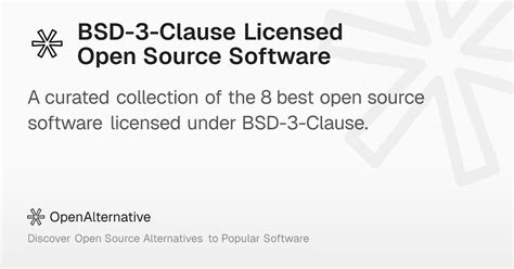 Bsd 3 Clause Licensed Open Source Software