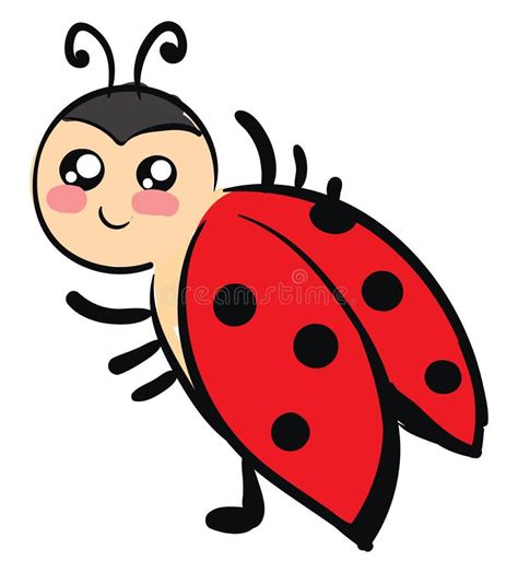 Fat Ladybug Vector Or Color Illustration Stock Vector Illustration