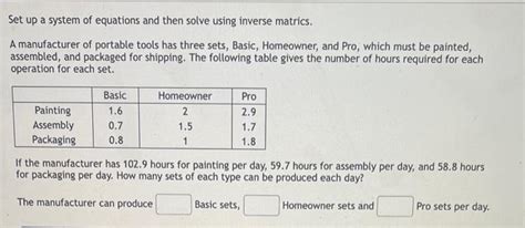 solved set up a system of equations and then solve using