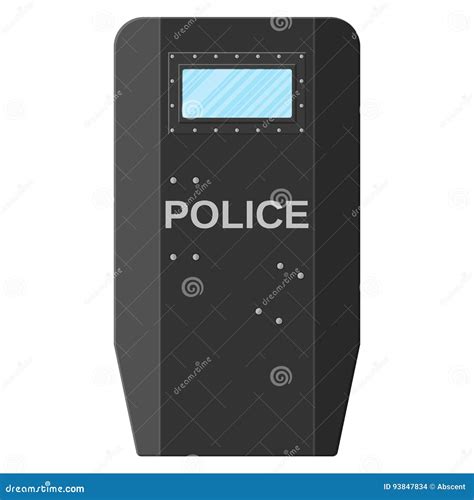 Modern Police Assault Shield Stock Vector Illustration Of Assault Armed 93847834