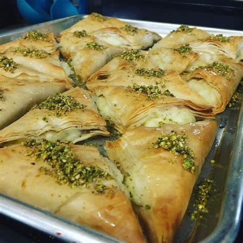 Middle Eastern Desserts Warbat Or Kullaj Cheese Stuffed Phyllo Dough Middle Eastern