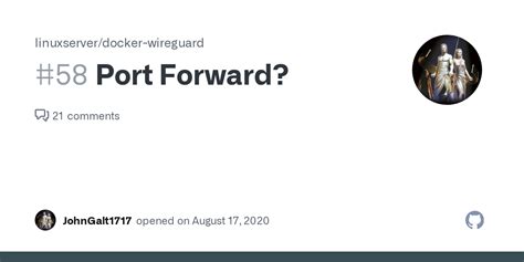Port Forward Issue 58 Linuxserver Docker Wireguard GitHub