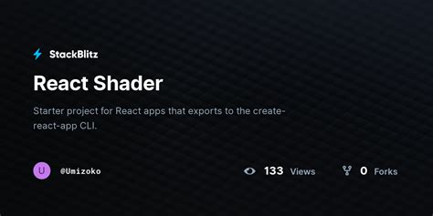 React Shader Stackblitz