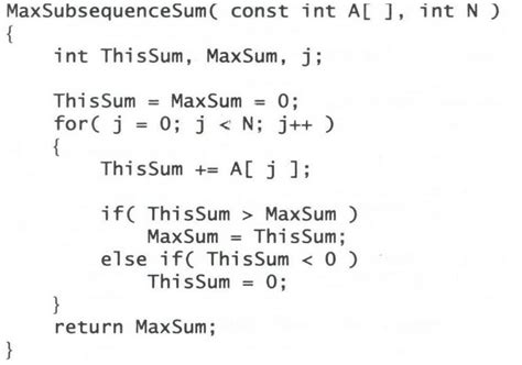 Solved Finish This Max Subsequence Sum Algorithm Code There