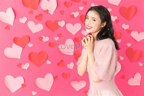 분홍색 사랑 배경에 발렌타인 달콤한 아름다움 사진 무료 다운로드 Lovepik