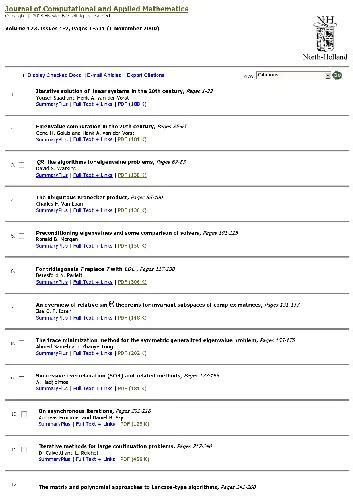 numerical analysis 2000 linear algebra download pdf