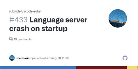 Language Server Crash On Startup · Issue 433 · Rubyidevscode Ruby · Github