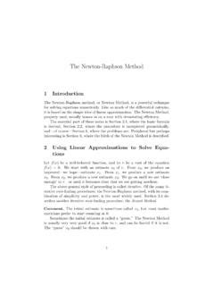 The Newton Raphson Method The Newton Raphson Method Pdf Pdf Pro
