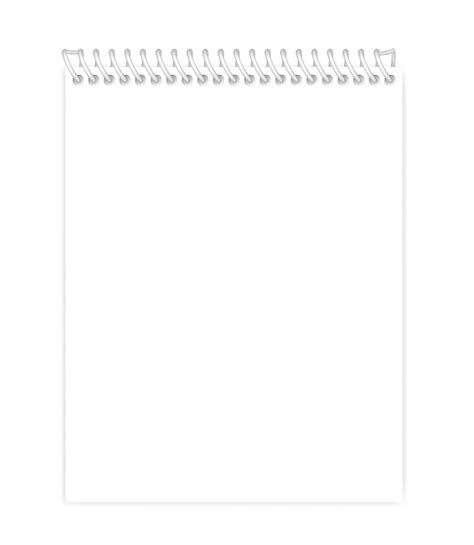 Premium Vector Wire Bound Empty White Note Book Template Blank Page