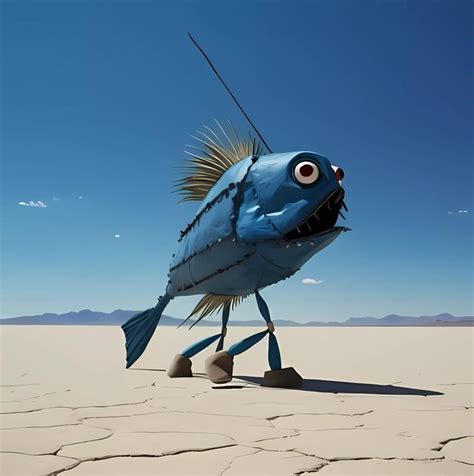 Premium AI Image Unique Robot Fish Design With Creative Elements Cutting Edge Robot Fish