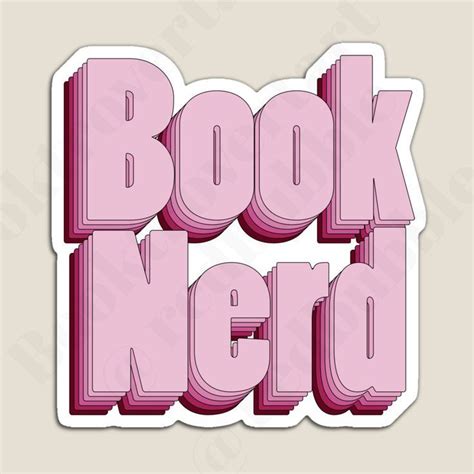 Book Nerd Shades Of Pink Sticker By Booktrovertart