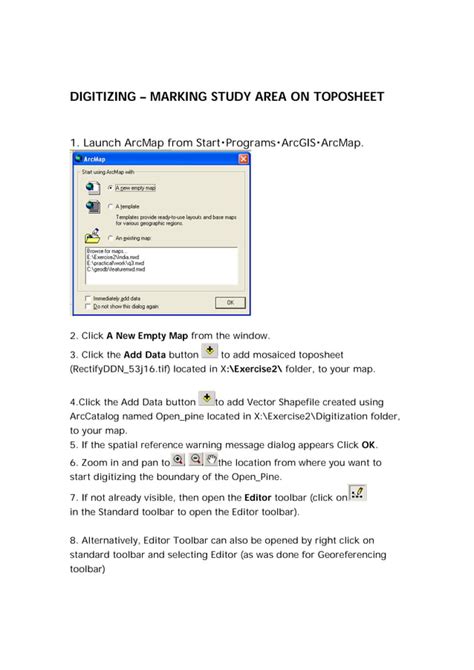 Digitization Arc Gis PDF