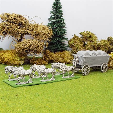 Large Supply Wagon With Covered Barrels And 6 Mules 1st Corps