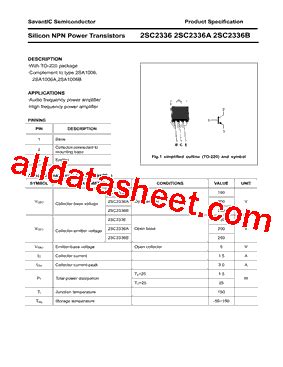 C2336 Datasheetpdf Savantic Inc