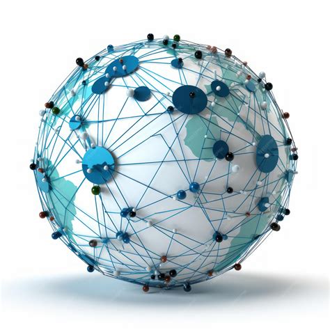 premium ai image global network connection concept with globe vector illustration