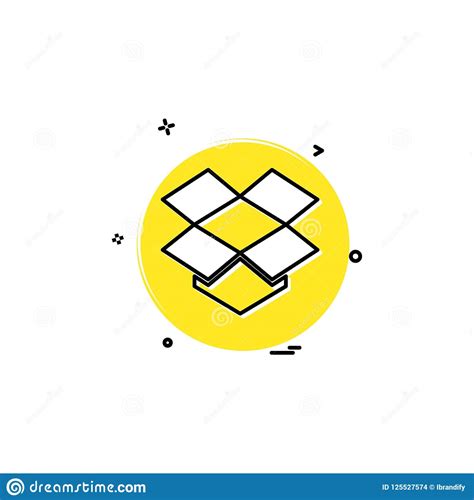Media Network Social Dropbox Icon Vector Design Editorial Stock Image