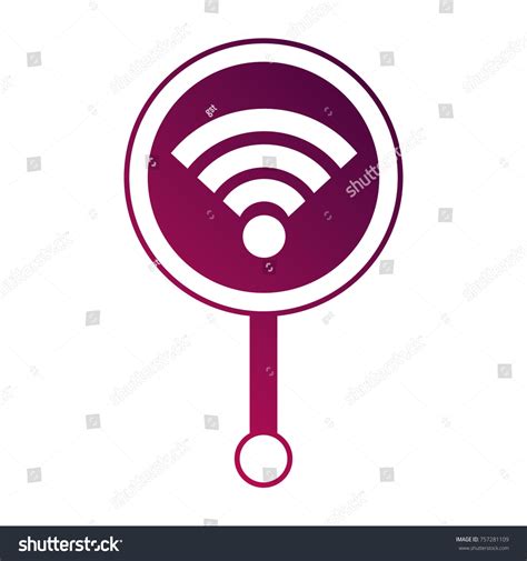 Gps Navigation Pointer Map Wifi Internet Stock Vector Royalty Free