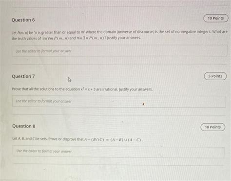 Solved Let P M N Be N Is Greater Than Or Equal To M Chegg Com