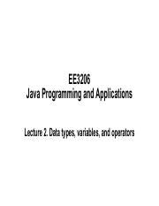 Java Programming And Applications Data Types Variables And Course Hero