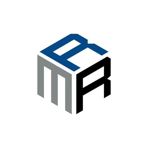 Ilustración De La Compañía Con El Logotipo Inicial Hexagonal De Rmr Vector Premium
