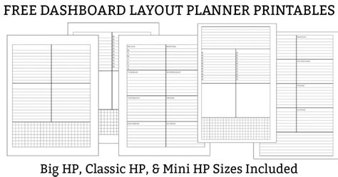 Free Dashboard Layout Planner Printables FB Mom Envy