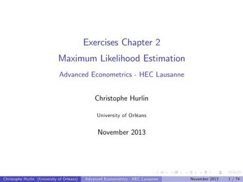 PDF Exercises Chapter Maximum Likelihood PDF FileExercises